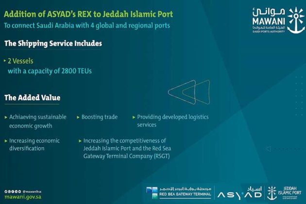 Asyad Line adds Jeddah Islamic Port to REX shipping service - GCC ...