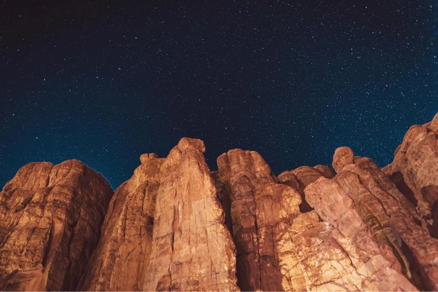 Alula's Sharaan and Wadi Nakhlah as Dark Sky Places