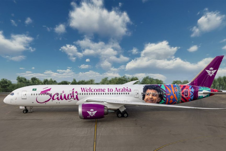 Saudia unveils stunning airborne billboard to boost tourism